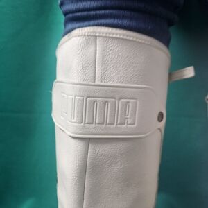 Puma | Shoes | Puma Berlin Moto Leather Boots Womens Size 95 White ...
